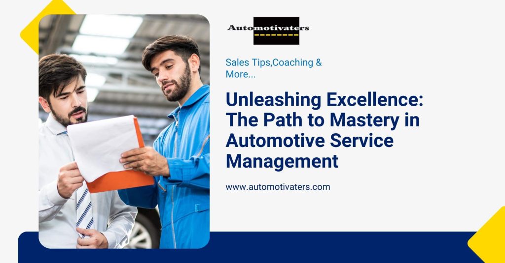 Service Department Performance Mastery: Actionable Srategies